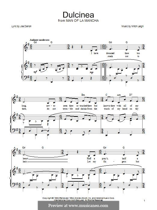 Dulcinea by M. Leigh - sheet music on MusicaNeo
