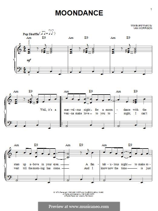Moondance by V. Morrison - sheet music on MusicaNeo
