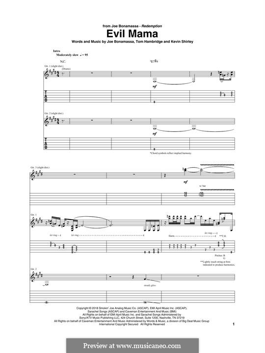 Evil Mama by J. Bonamassa, T. Hambridge, K. Shirley on MusicaNeo