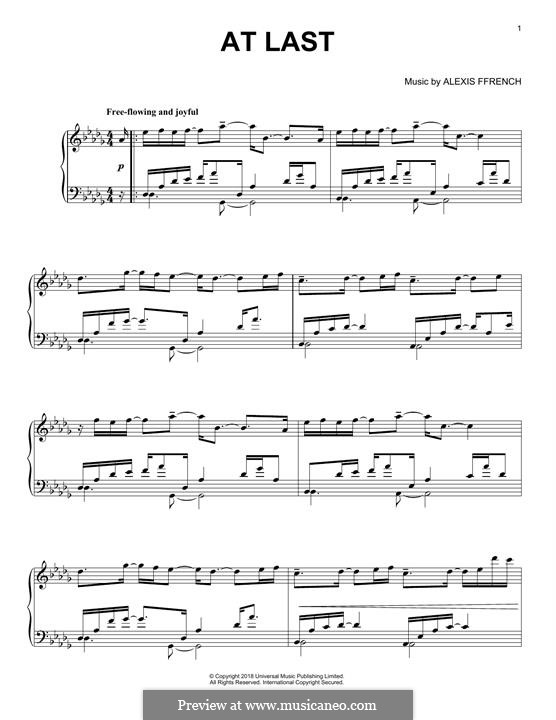 At Last by A. Ffrench - sheet music on MusicaNeo