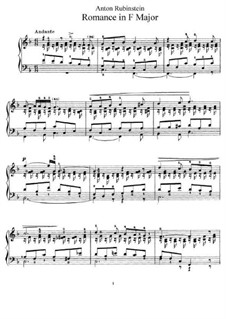 Two Pieces, Op.26 by A. Rubinstein - sheet music on MusicaNeo