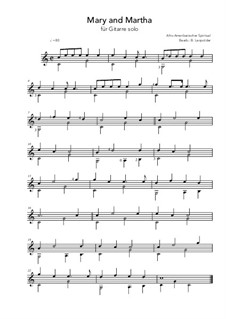 Mary and Martha by folklore - sheet music on MusicaNeo