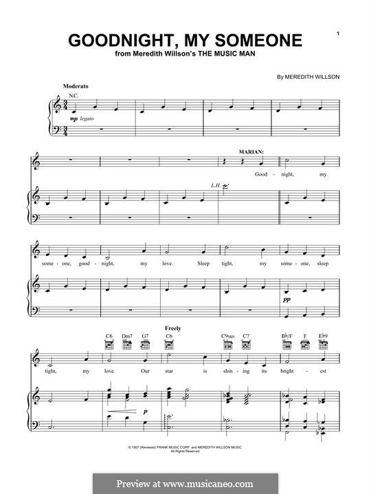Goodnight, My Someone by M. Willson - sheet music on MusicaNeo