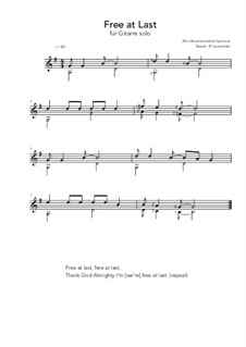 Free at Last by folklore - sheet music on MusicaNeo