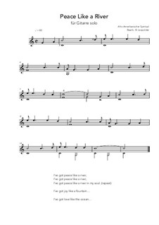 Peace Like a River by folklore - sheet music on MusicaNeo