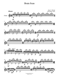 Brainscan by J. Davila - sheet music on MusicaNeo