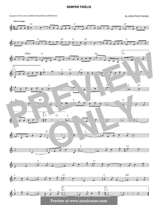 Semper Fidelis by J.P. Sousa - sheet music on MusicaNeo