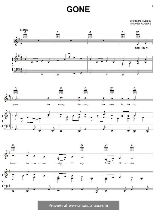 Gone by S. Rogers - sheet music on MusicaNeo