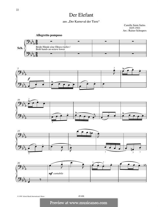 The Elephant (Le carnaval des animaux (The Carnival of the Animals)) by ...