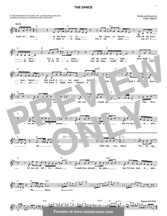 The Dance by T. Arata - sheet music on MusicaNeo