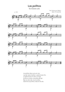 Los pollitos by folklore - sheet music on MusicaNeo