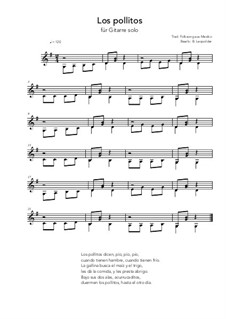 Los pollitos by folklore - sheet music on MusicaNeo