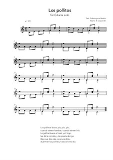 Los pollitos by folklore - sheet music on MusicaNeo