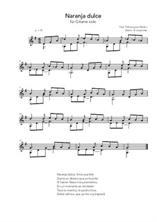 Naranja Dulce by folklore - sheet music on MusicaNeo