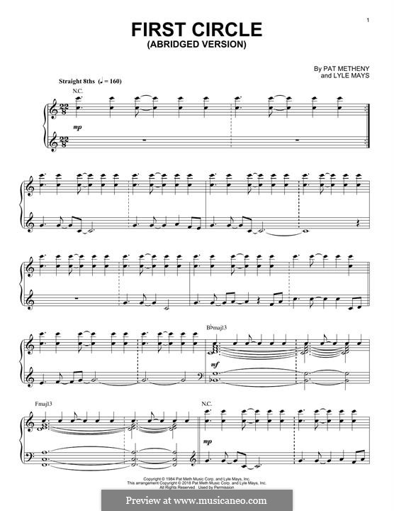 First Circle by L. Mays, P. Metheny - sheet music on MusicaNeo