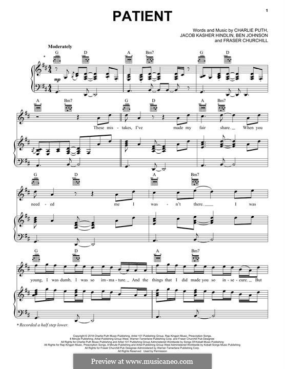 Patient by B. Johnson, F. Churchill, J. Kasher Hindlin, C. Puth on ...