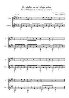 Un elefante se balanceaba by folklore - sheet music on MusicaNeo