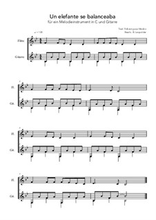 Un elefante se balanceaba by folklore - sheet music on MusicaNeo