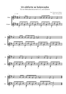 Un elefante se balanceaba by folklore - sheet music on MusicaNeo