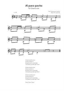 Al pavo pavito by folklore - sheet music on MusicaNeo
