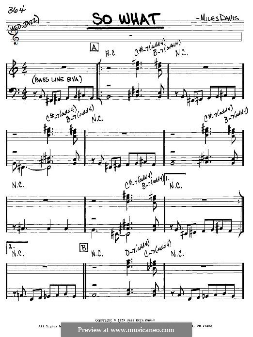 So What by M. Davis - sheet music on MusicaNeo