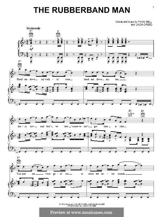 Rubberband Man (The Spinners) by L. Creed, T. Bell on MusicaNeo