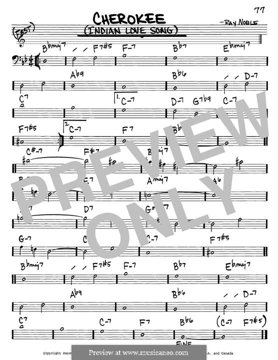 Cherokee by R. Noble - sheet music on MusicaNeo