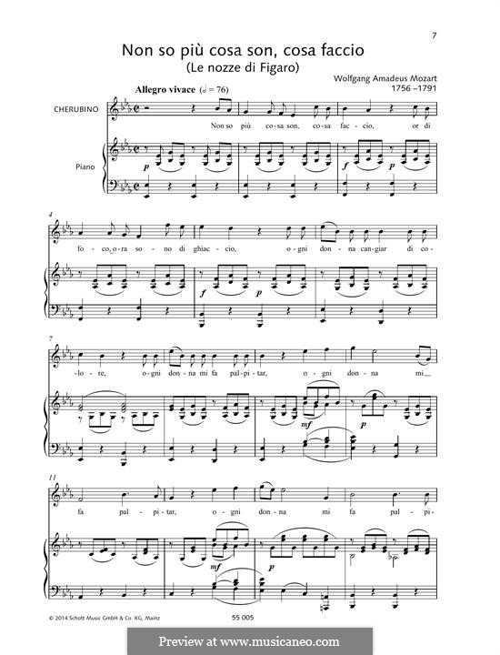 Non so più cosa son, cosa faccio (Le nozze di Figaro (The Marriage of ...