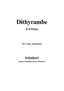 Dithyramb, D.801 Op.60 No.2 by F. Schubert - sheet music on MusicaNeo