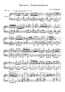 Four Impromptus for Piano, D.935 Op.142 by F. Schubert on MusicaNeo