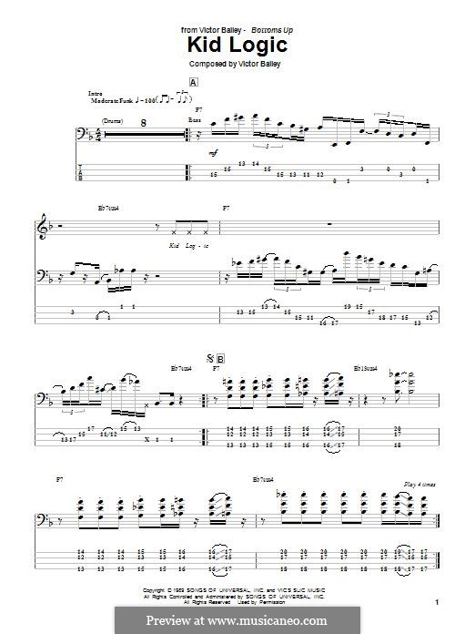 Kid Logic by V. Bailey - sheet music on MusicaNeo