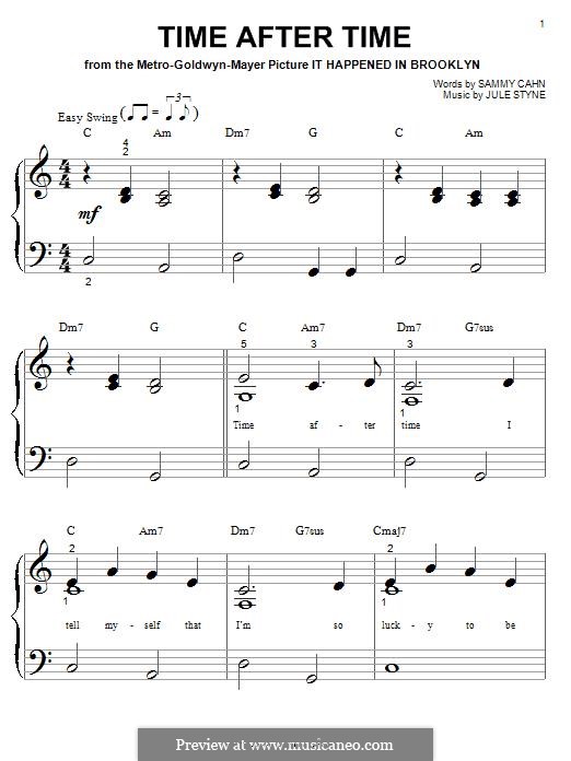Time After Time (Frank Sinatra) by J. Styne - sheet music on MusicaNeo