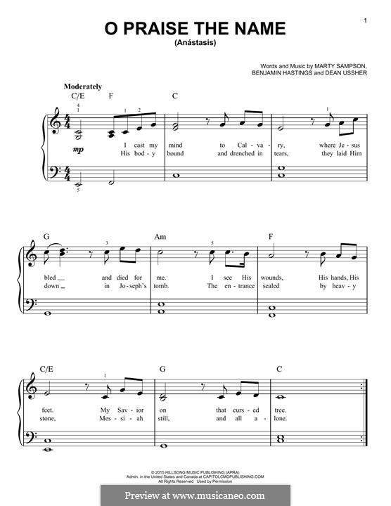 O Praise the Name (Anastasis) by M. Sampson, D. Ussher, B. Hastings on ...