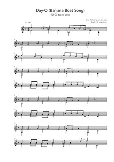 The Banana Boat Song (Day-O) by folklore - sheet music on MusicaNeo