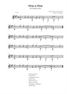 Hine e Hine by folklore - sheet music on MusicaNeo