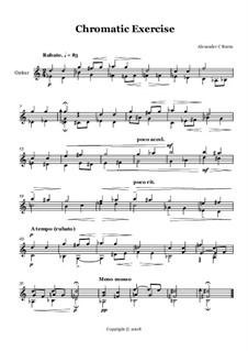 Chromatic Exercise by A.C. Burns - sheet music on MusicaNeo