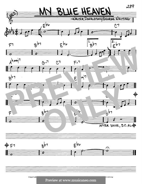 My Blue Heaven by W. Donaldson - sheet music on MusicaNeo