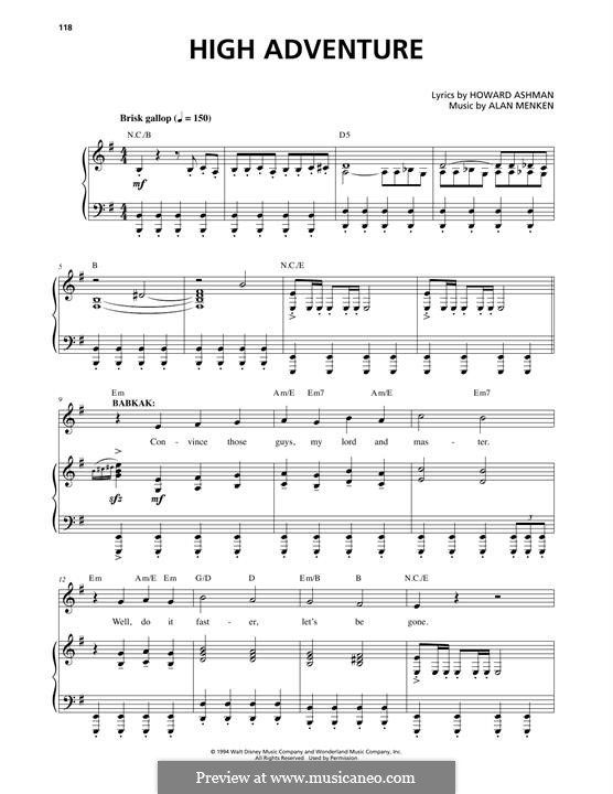 High Adventure by A. Menken - sheet music on MusicaNeo