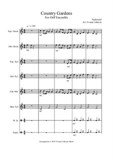 Country Gardens by folklore - sheet music on MusicaNeo