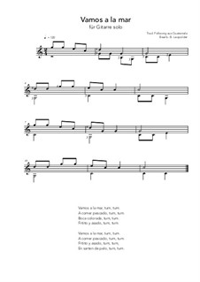 Vamos a la mar by folklore - sheet music on MusicaNeo
