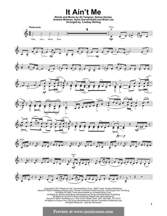 It ain't Me (Kygo and Selena Gomez) by B. Lee, A. Tamposi, S. Gomez, A ...