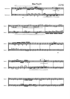 Duos for 2 Bass clarinet, Volume 1 by M. Verheul - sheet music on MusicaNeo