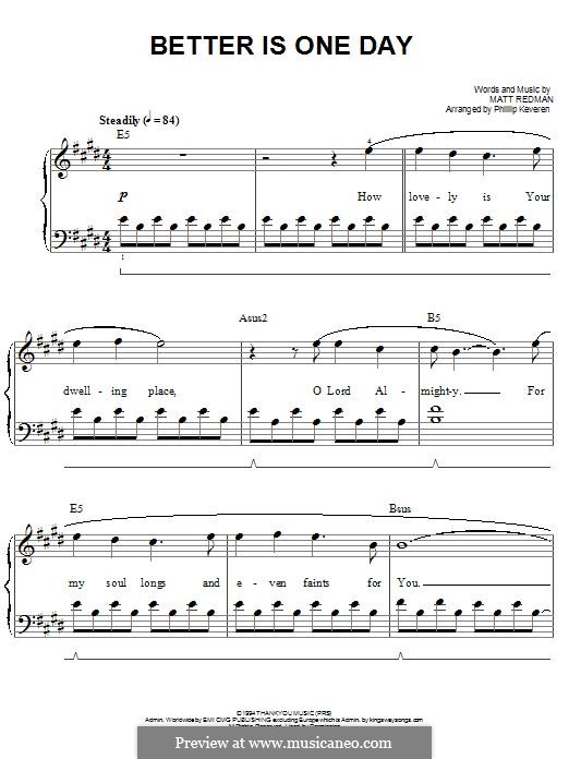 Better Is One Day by M. Redman - sheet music on MusicaNeo