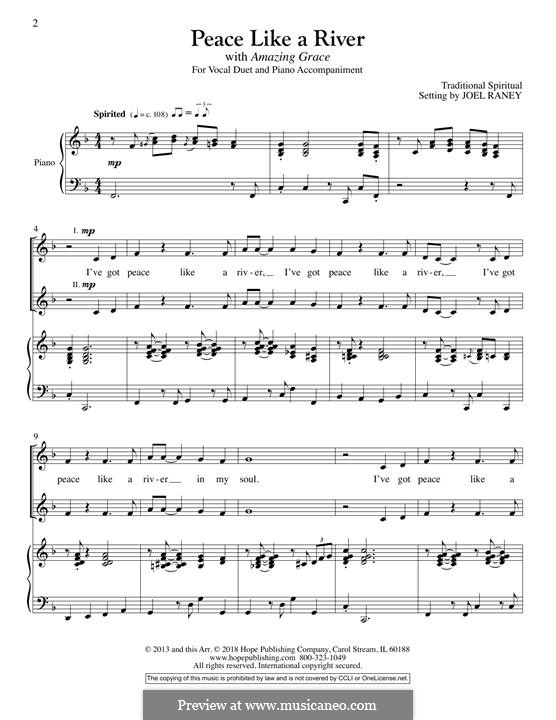 Peace Like a River by folklore - sheet music on MusicaNeo