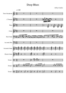 Deep Blues by Jeffrey Cumber - sheet music on MusicaNeo