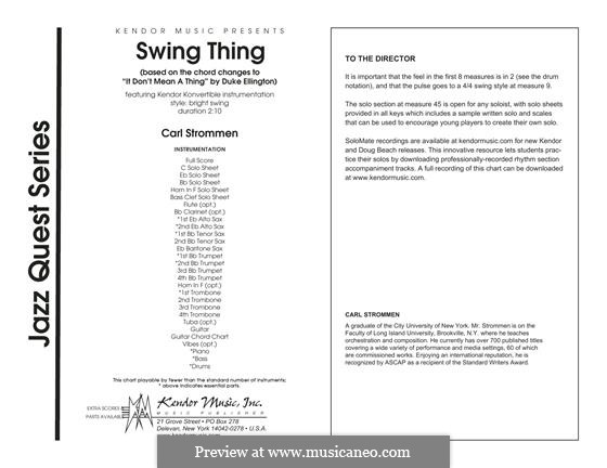 Swing Thing by C. Strommen - sheet music on MusicaNeo