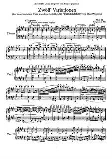 Twelve Variations on Russian Dance from 'Das Waldmädchen' by P ...