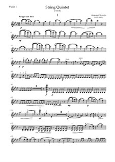 String Quintet in F minor by A. Borodin - sheet music on MusicaNeo