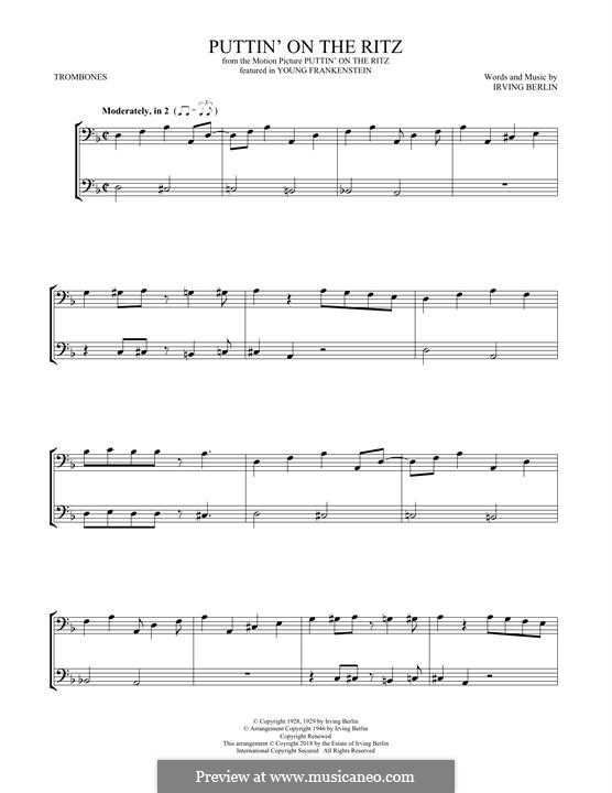 Puttin' on the Ritz by I. Berlin - sheet music on MusicaNeo