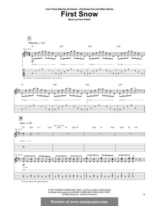 First Snow (Trans-Siberian Orchestra) by P. O'Neill on MusicaNeo